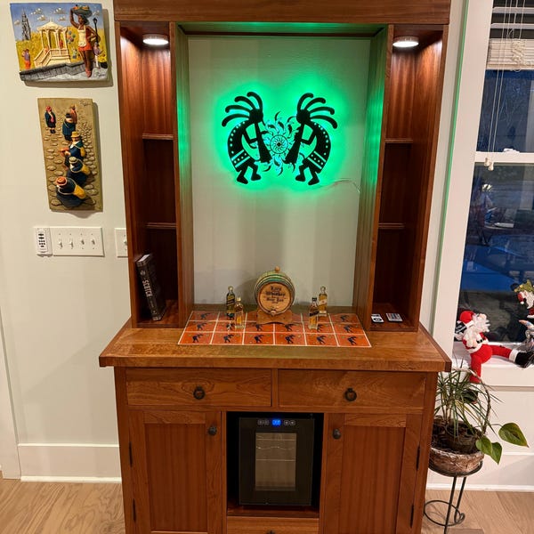 Custom Cactus Desert Mountain Metal Wall Art LED Light Personalized ...