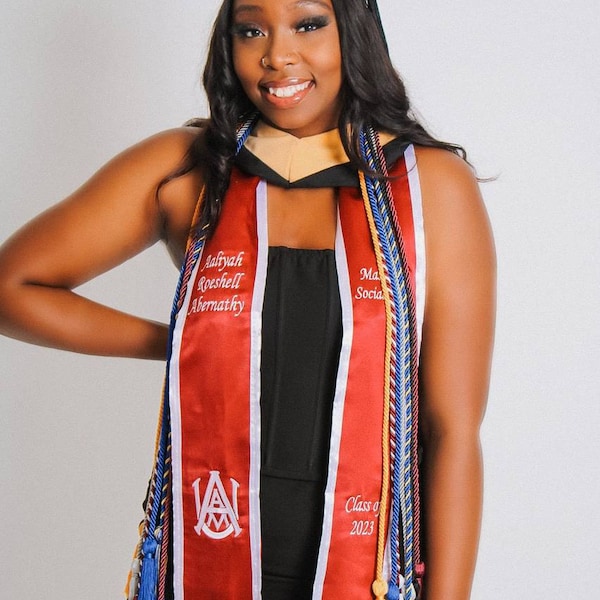 Custom Graduation Stole: Personalized Embroidery Sash - Etsy