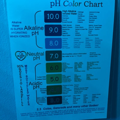 Water and Food Ph Color Chart - Etsy