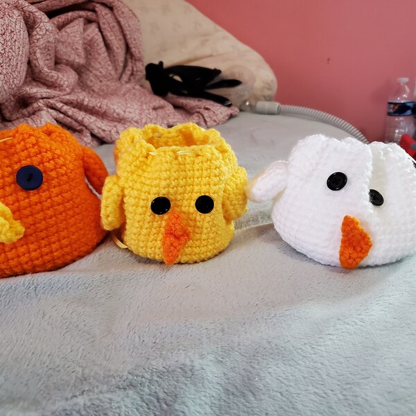 Crochet Baby Chick Drawstring Bag / Sack PATTERN PDF - Treat Bag ...