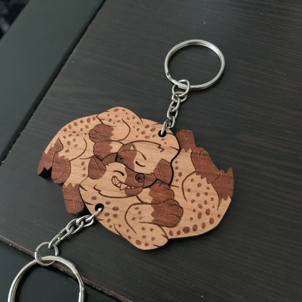 Hyena Interlocking Couple Keychains - Friendship or Relationship ...