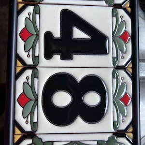 House Numbers Address Tiles Framed Set Custom Address Tiles Sign Hand ...