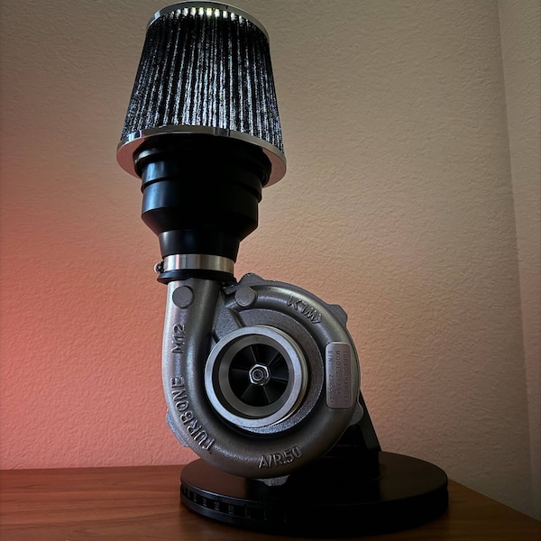 Turbo Lamp: Car Part Decor & JDM Turbocharger Art - Etsy