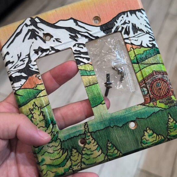 Hand Painted Tarot Card Light Switch Cover the Moon Lightswitch Cover ...