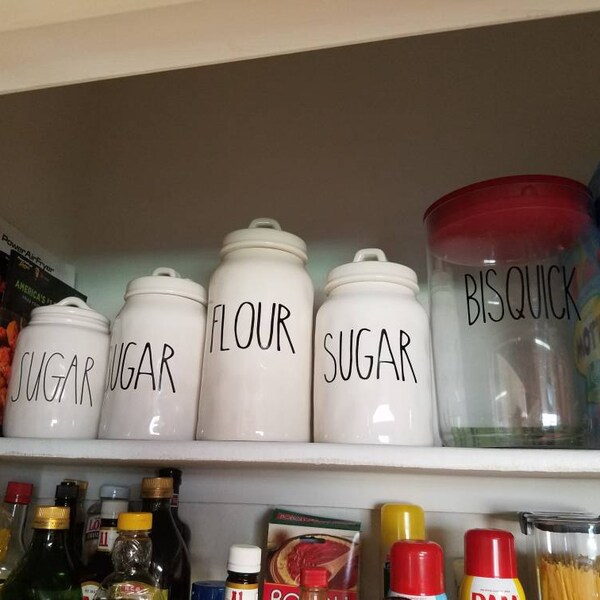 A Full Set of Rae Dunn Inspired Kitchen Labels - Etsy