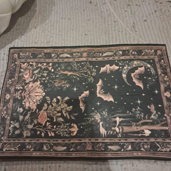Dark Academia Mystic Bat Rug Witchy Decor Gothic Area Rug, Enchanted ...