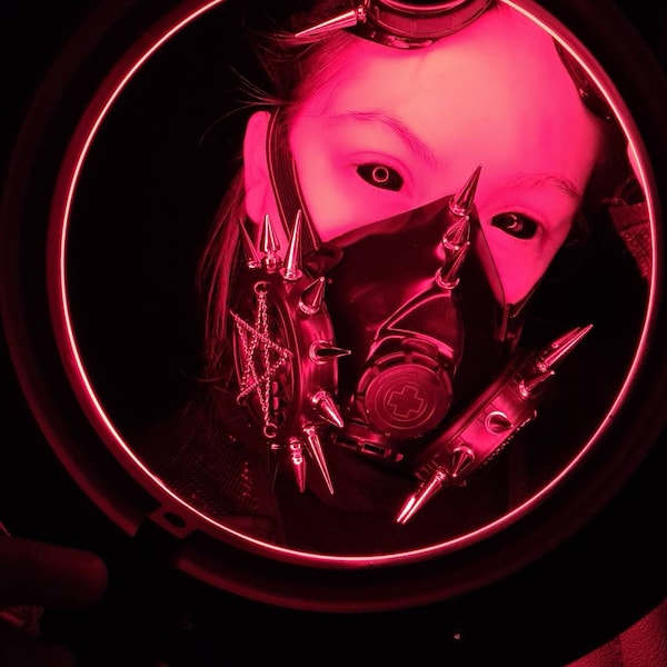 Black Gothic Mask Cyber Gothic Gas Mask E Girl Fashion Masks BIOHAZARD ...