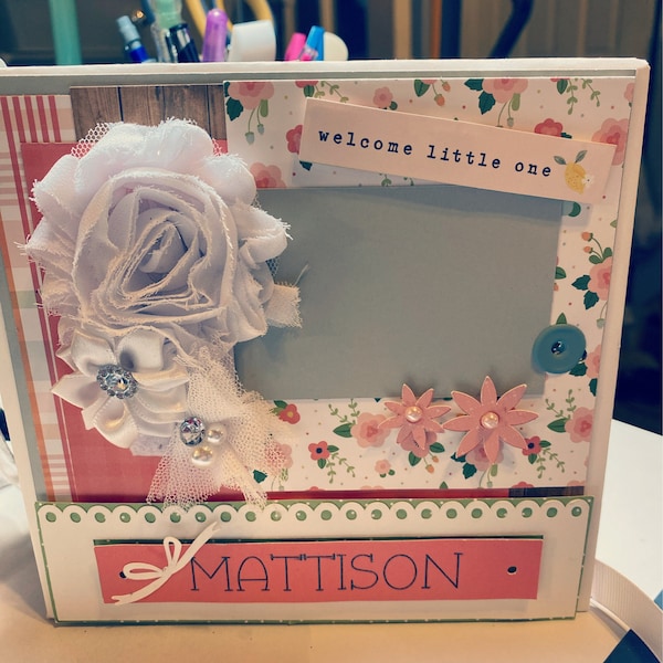 Baby Girl Album | First Year Baby Photo Album | New Parents Gift | Baby ...