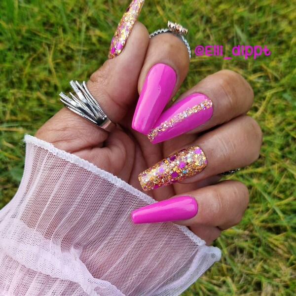 Rosé Soirée Trio- Rose Gold Glitter Dip Powder, Nail Dip Powder ...