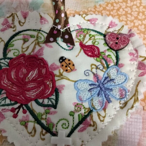 Blooming Hearts Machine Embroidery Designs Instant Download 4x4 5x5 6x6 ...