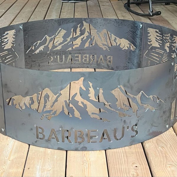 Extra Tall 16" Inches Custom Fire Pits, Custom Fire Ring Pits, Heavy ...