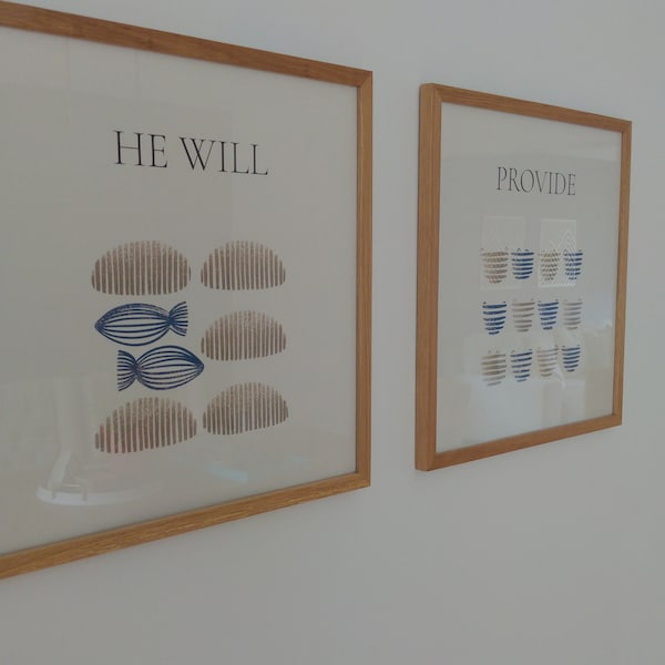 He Will Provide, DIGITAL PRINT, Jesus Feeds 5000, Jesus Art, Jesus ...