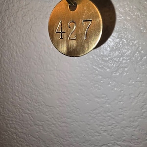 Custom Hand Stamped Hotel Room Key Tags Brass Key Chain Fob Brass Cow ...