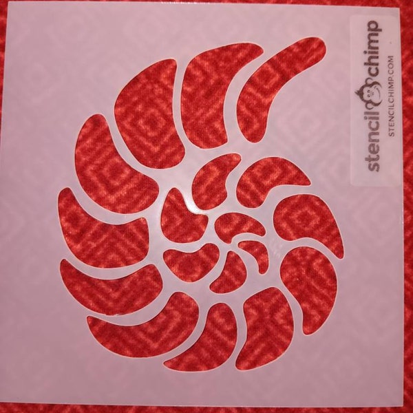 Nautilus Shell Stencil, Beach Shell, Aquarium Stencil, Ocean Stencil ...