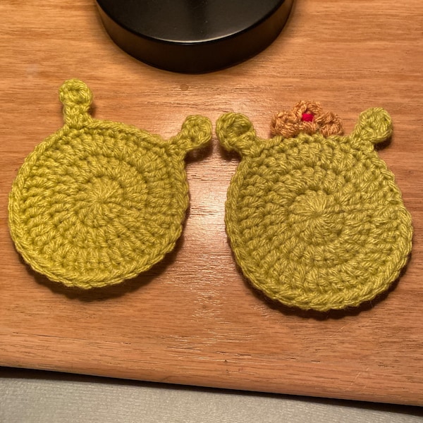 Crochet Shrek Coasters / Shrek Coasters / Shrek - Etsy