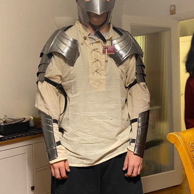 Medieval Pouldron Gorget Armor, Bracers Armor, Larp Armor, Cosplay ...