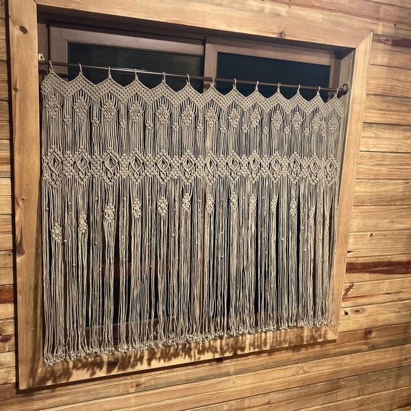 Decor Macrame Curtain, Macrame Panel Curtain, Doorway Macrame Window ...