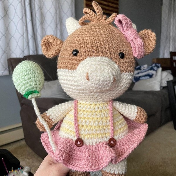 Happy Cow Pink Crochet Pattern/ Amigurumi Pattern - Etsy