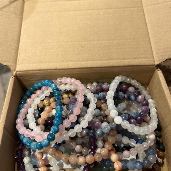 Gemstone Beaded Bracelet | Variety Gemstones for Daily Life | Elastic ...