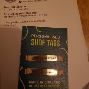 Personalised Metal Shoe Tags - Etsy