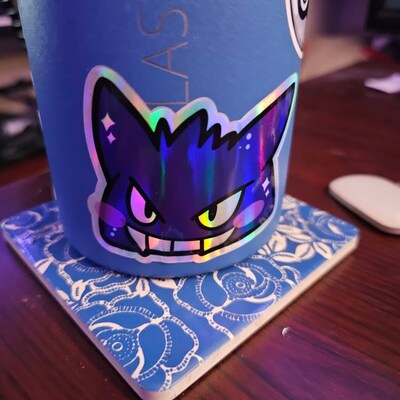 Holographic Gengar Peeker / Gengar Sticker / Cute Pokemon Sticker ...