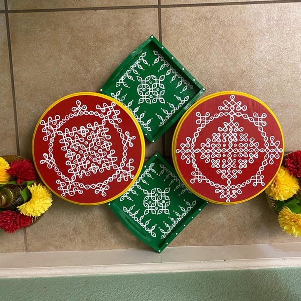 Coasters,muggu Coaster,rangoli Coaster,thambulam Coaster,return Gifts ...