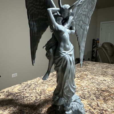 Fantasy Figure Gothic Home Decor Devil and Angel Satan Archangel ...