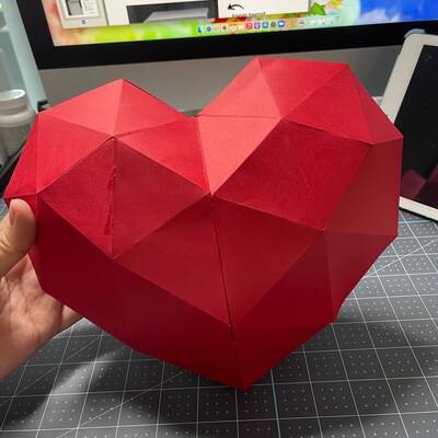 Papercraft Heart, Corazon Papercraft, Papercraft, Papercraft 3d, PDF ...