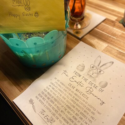 Editable Easter Bunny Letter Return Letter From the Desk of Easter ...