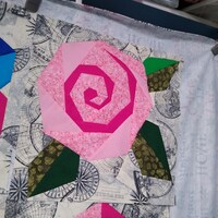 Rosie's Rose Paper Piecing Quilt Block Pattern PDF Download, 6 & 12 ...