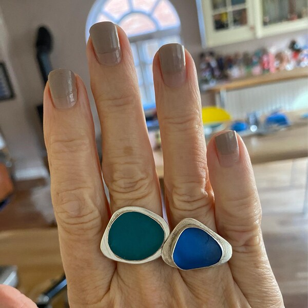 Confetti Frosted Glass Ring - Etsy
