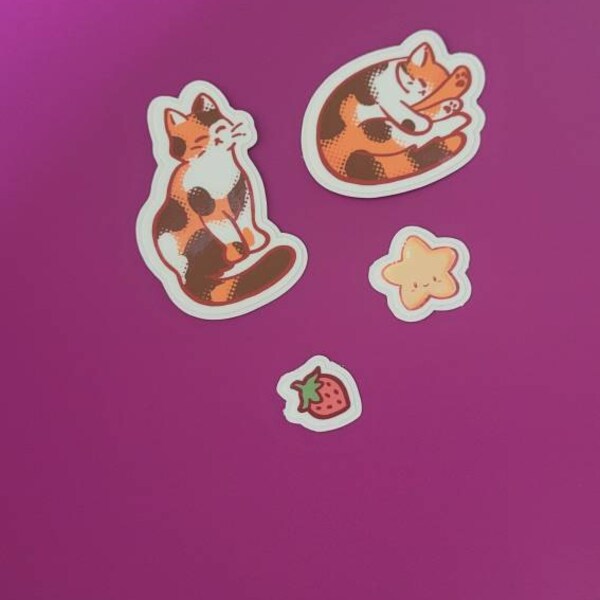 Kitty Korner Sticker Sheet - Grey/russian Blue || Cat Sticker Sheet ...