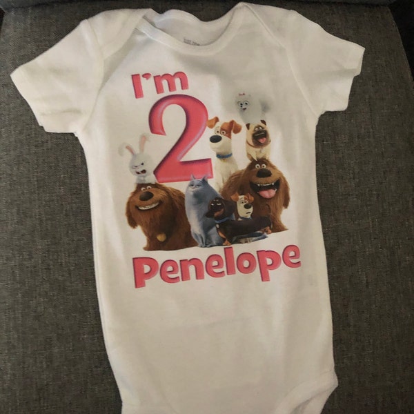 Secret Life of Pets...white Short Sleeve Birthday Shirt* - Etsy