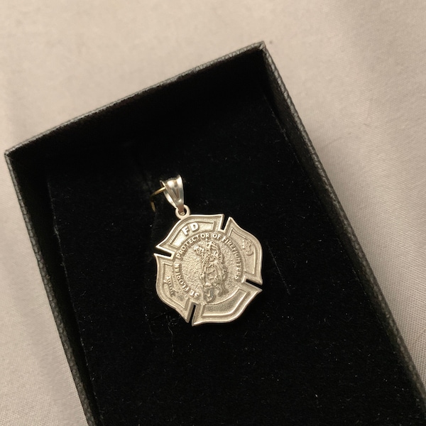 Saint Florian Necklace • Saint Florian • Saint Florian Firefighter ...