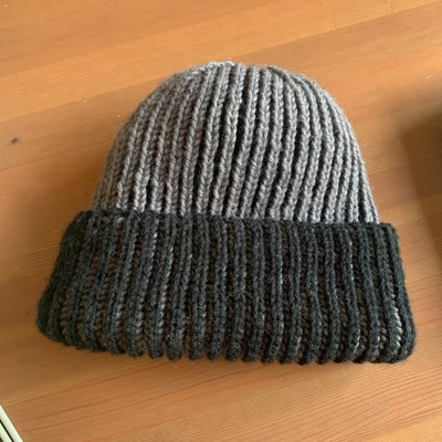 GEMINI Hat Beanie Reversible Striped Knitting Hat Pattern - Etsy