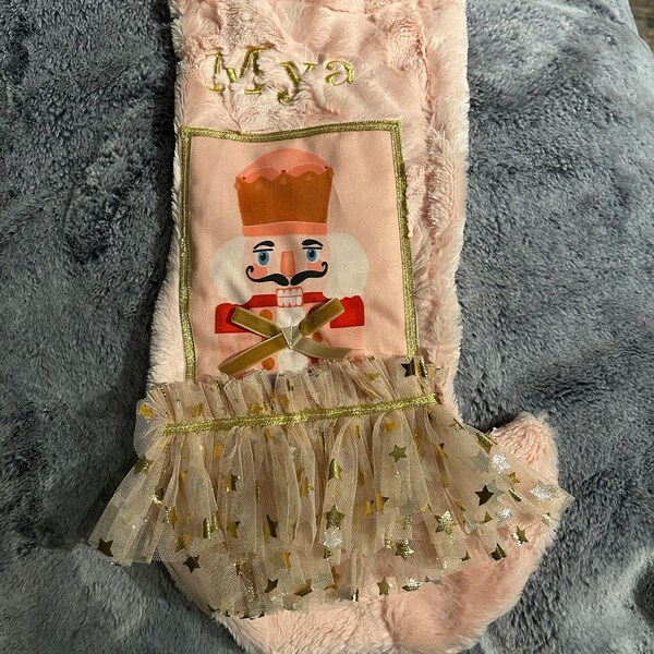 Nutcracker Stocking// Christmas Stocking//pink Christmas Stocking - Etsy