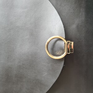 Elephant Gray Fine Grain Top Layer Leather Adjustabe Crossbody Bag ...