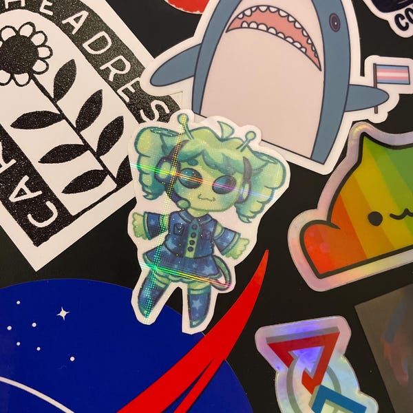 Silly Teto Holographic Stickers | Synthv/utau (2 In.) - Etsy