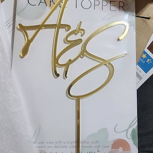 Letter Wedding Cake Toppers, Initial Cake Topper, Personalised Cake ...