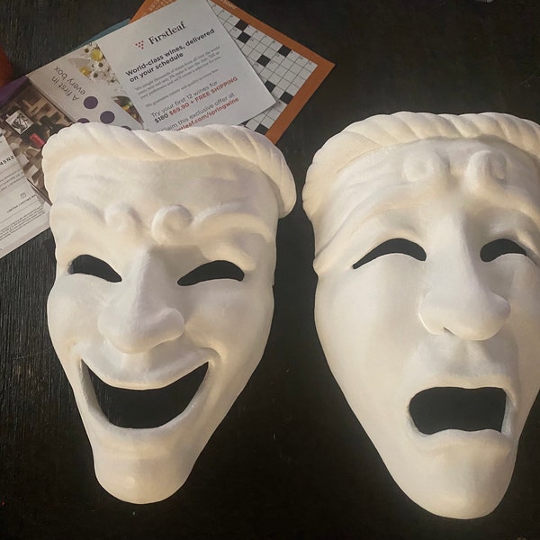 SCP - 035 Mask / Greek Comedy & Tragedy Masks / Theater Masks - Etsy