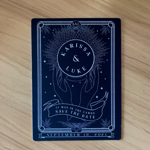 Printable 'crystal Ball' Tarot Card Save the Date, Personalised Save ...