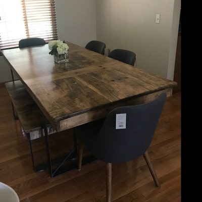 Custom Massive Spindle Leg Table Large Turned Leg Farmhouse Dining Room ...