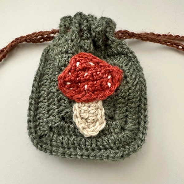 MUSHROOM TOTE BAG and Drawstring Pouch 2 in 1 Bundle Crochet Pattern ...
