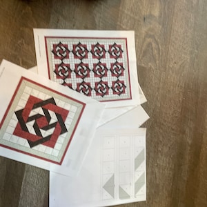 Digital PDF Quilt Block Pattern|interlocked Squares Quilt Block Pattern|slip Knot|modern ...