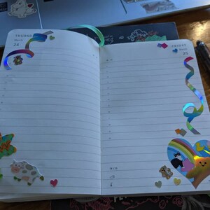 Retro Groovy Rainbow Stickers Sheet | Etsy