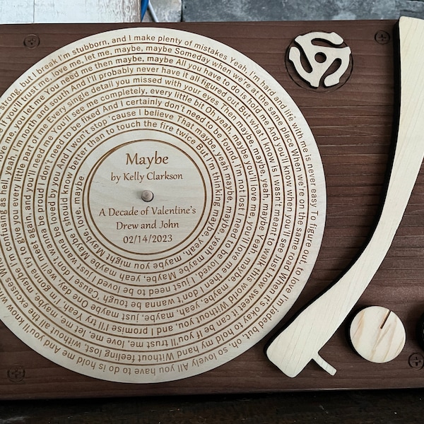 Solid Wood Custom Song Lyrics Vinyl Record Art Wall Hanging ...