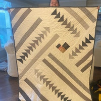 Pathways 2023 Queen Grey-blue Colourway Quilt Pattern, Contemporary ...