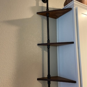 Industrial Style Corner Shelf corner Pipe Shelf corner Pipe Shelves ...