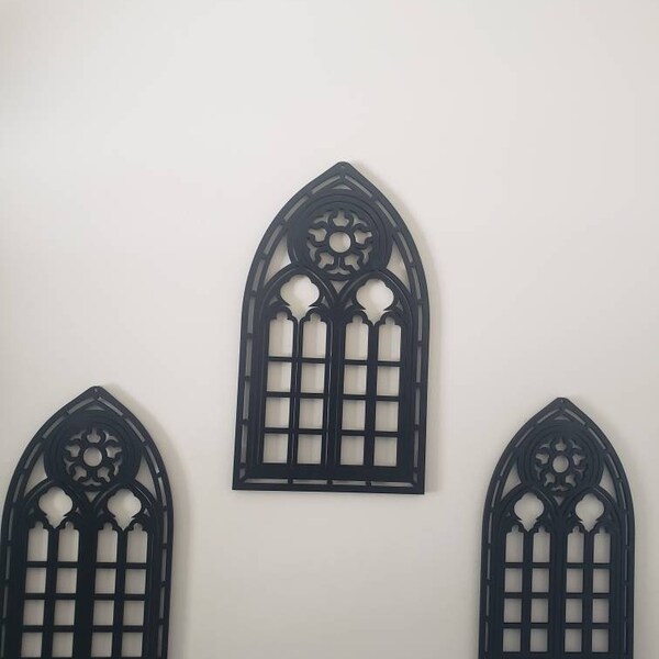 Set of 3 , Cathedral Arch Windows, Gotic Room Wall Decor Set ,cathedral ...