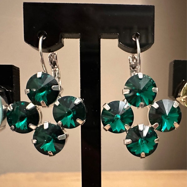 12x12mm Empty Earring Leverback Setting, Cup Chain Earrings, Bright ...